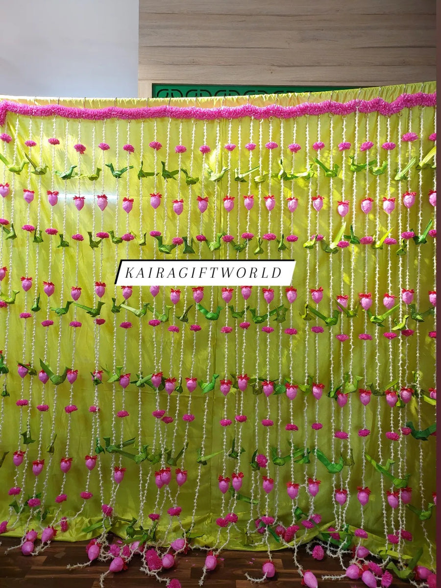 Parrot Lotus Bud Lilly Backdrop Set Kairatworld