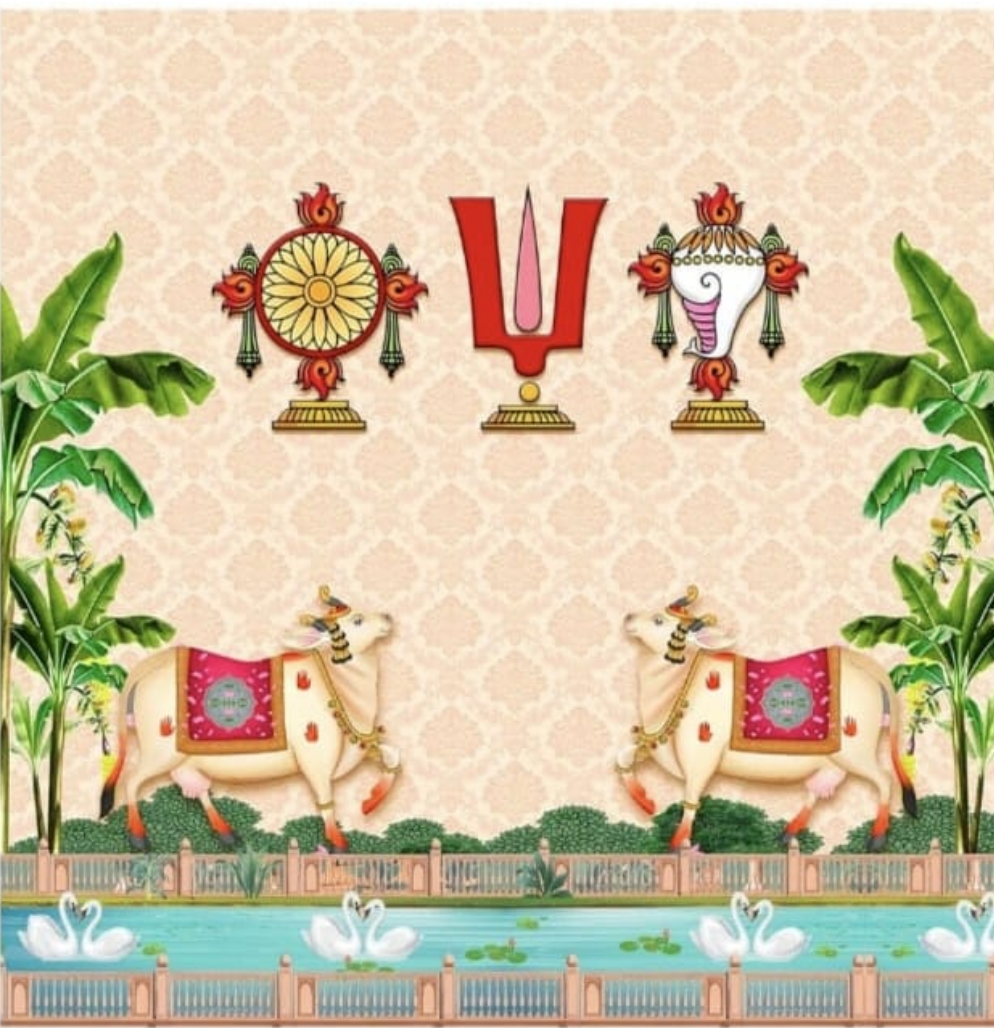 Shanku chakra naamam backdrop – KairaGiftWorld