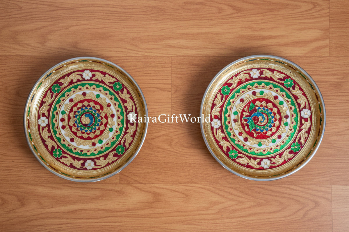 Meenakari Plate – KairaGiftWorld