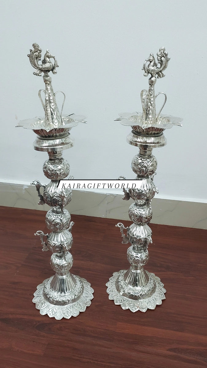 Antique German Silver Deepam – KairaGiftWorld