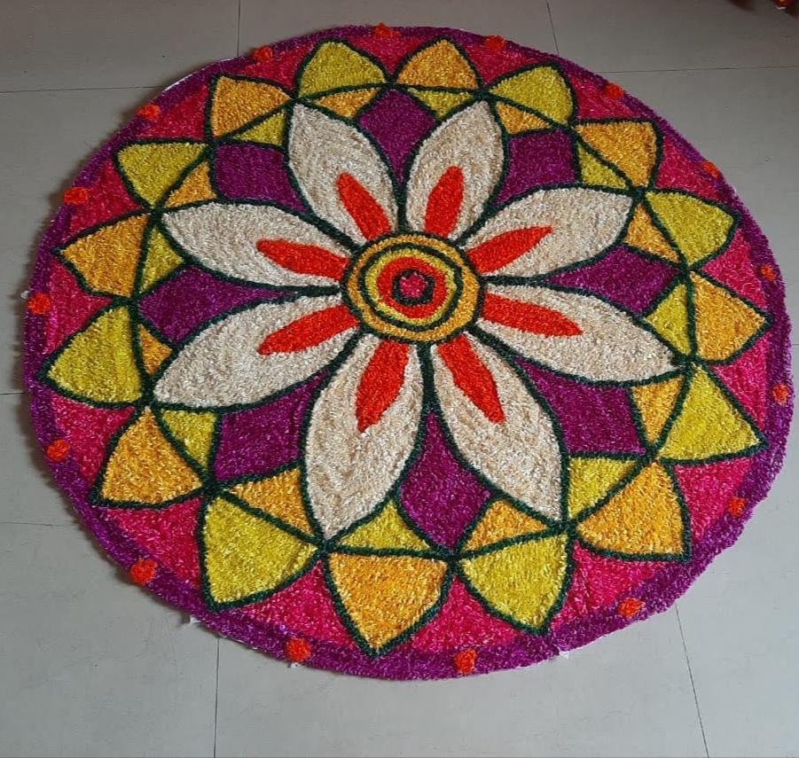 Pink Rangoli Mat!!! – KairaGiftWorld