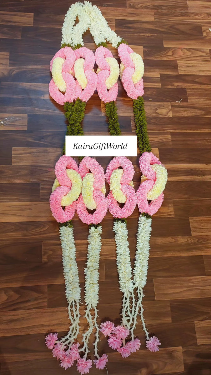 White/Pink thin loop garlands!!! Set of 2 – KairaGiftWorld