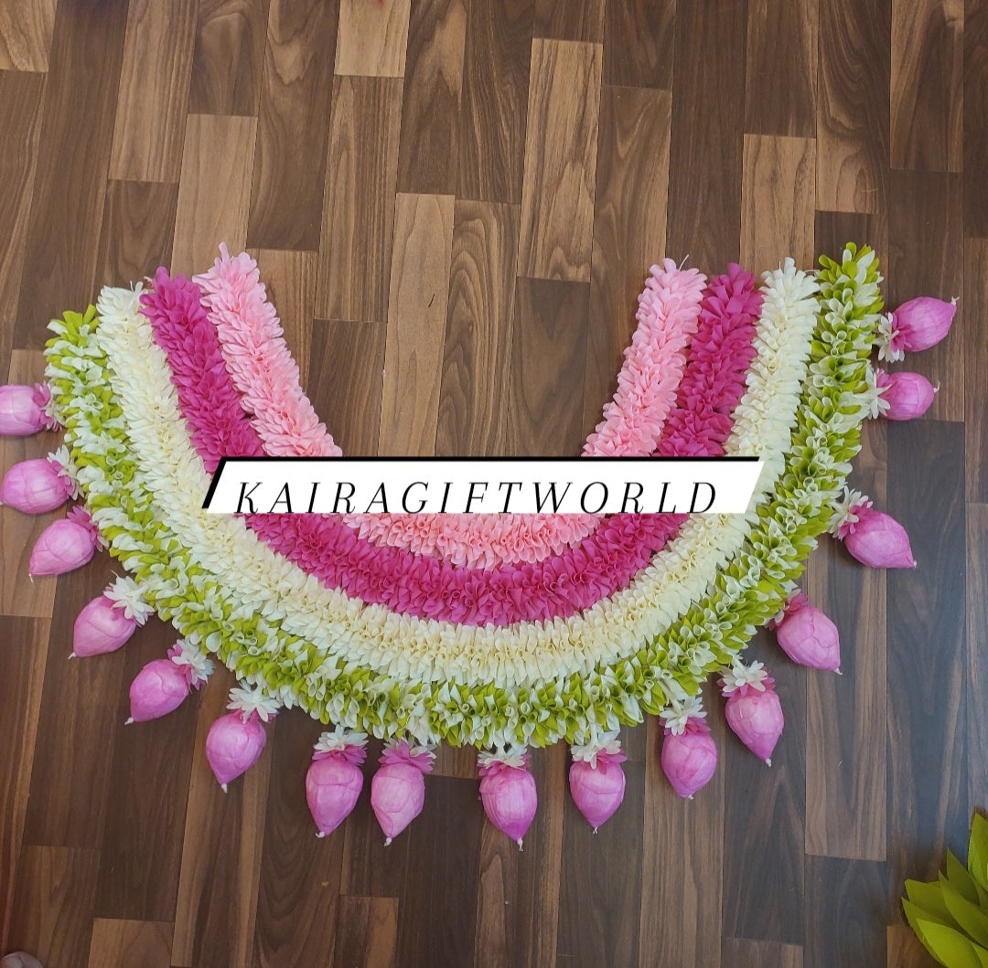 Green and Pink Lotus Bud Arch – KairaGiftWorld