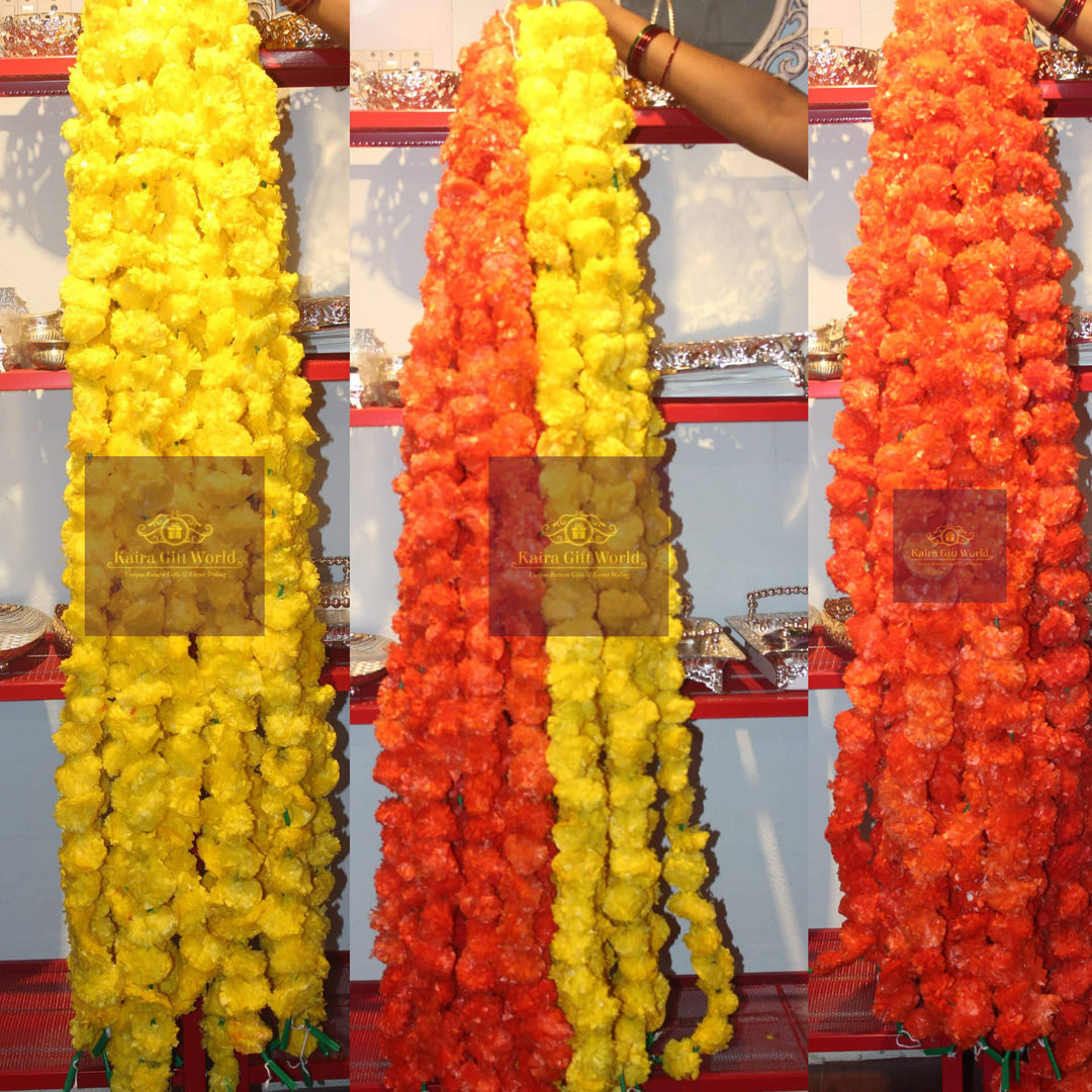 Artificial MariGold Flower Strings – KairaGiftWorld