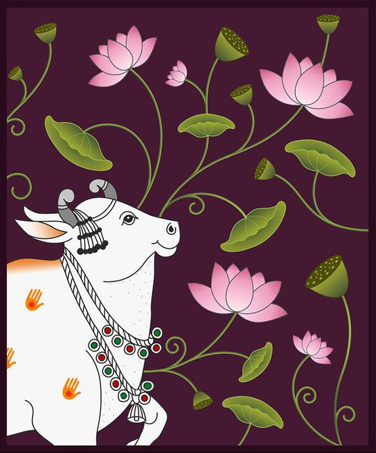 Pichwai theme backdrop – KairaGiftWorld